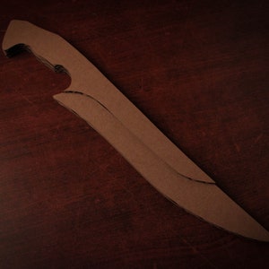 Elvish Shiv || PDF Printable Pattern Cardboard Dagger, Fantasy Elven ...