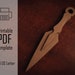 Warleaf Kunai || PDF Printable Pattern Cardboard Ninja Knife, Recyle ...