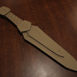 Banded Dagger || PDF Printable Pattern Cardboard Sword, Recyle DIY ...