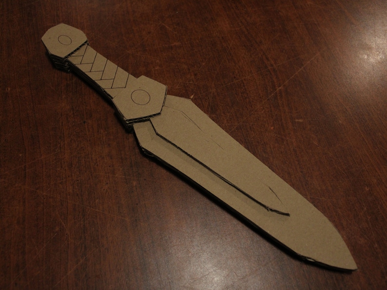 Banded Dagger PDF Printable Pattern Cardboard Sword Recyle - Etsy