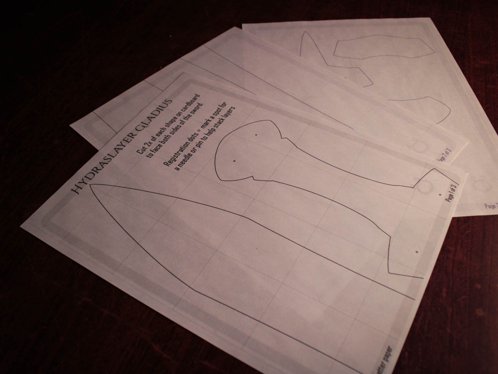 Hydraslayer Xiphos PDF Printable Pattern Cardboard Sword, Recyle DIY ...