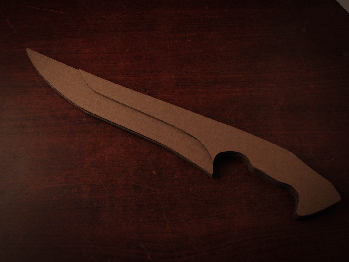 Elvish Shiv || PDF Printable Pattern Cardboard Dagger, Fantasy Elven ...