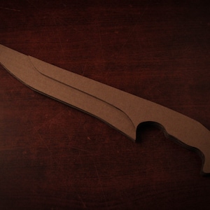 Elvish Shiv || PDF Printable Pattern Cardboard Dagger, Fantasy Elven ...