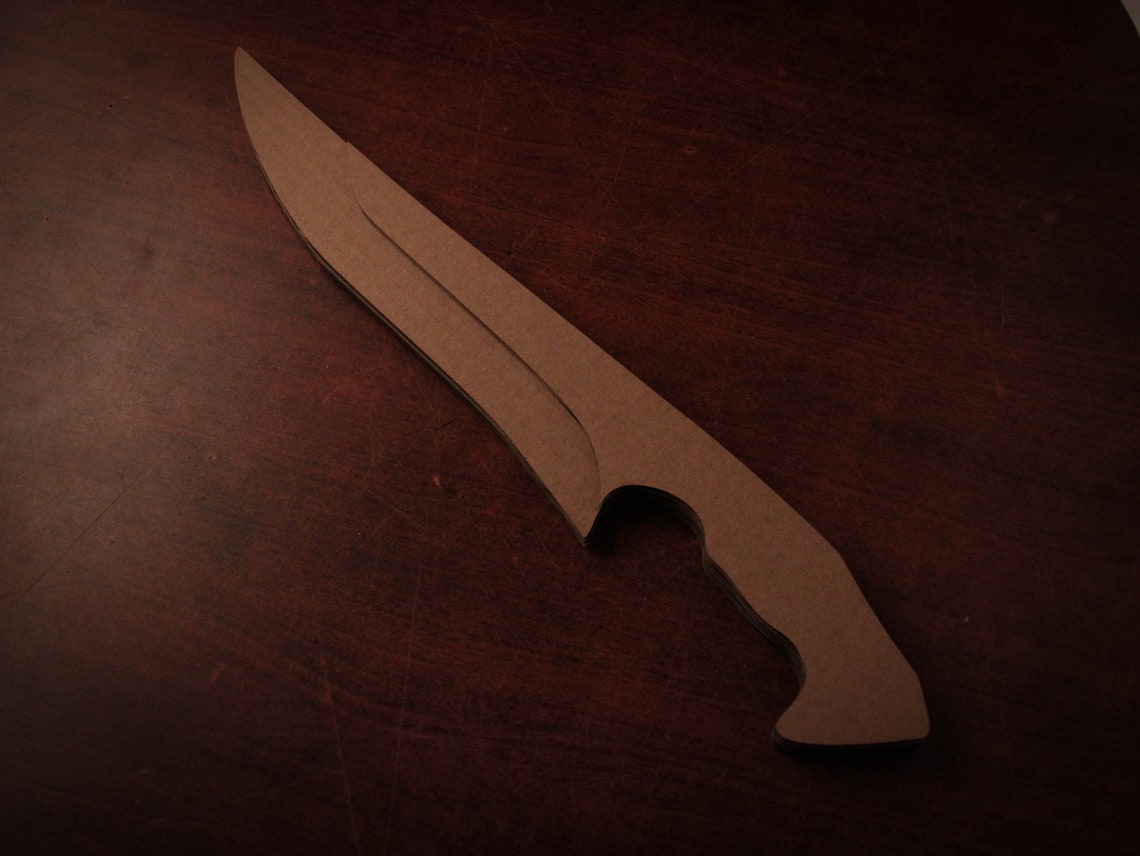 Elvish Shiv || PDF Printable Pattern Cardboard Dagger, Fantasy Elven ...