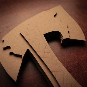 Houndstooth Hatchet || PDF Printable Pattern Cardboard Axe, Recyle DIY ...