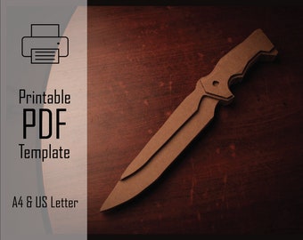 Throwing Hatchet PDF Printable Pattern Cardboard Axe, Recyle DIY Craft ...