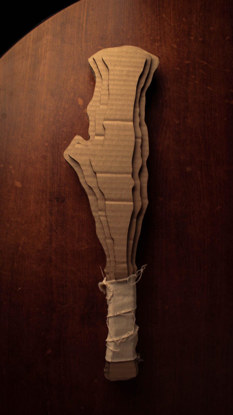 MIGHTY STICK!! || PDF Printable Pattern Cardboard Club, Toy Ogre and ...