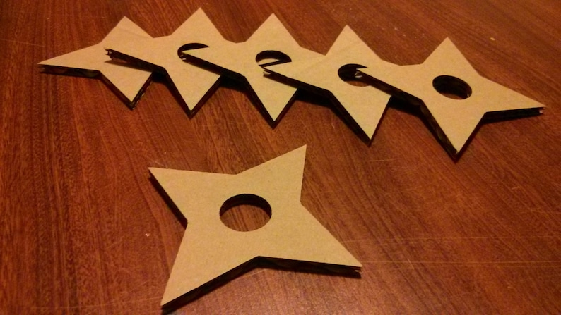 Ninja Stars PDF Printable Pattern Cardboard Ninja, Recyle DIY Craft ...