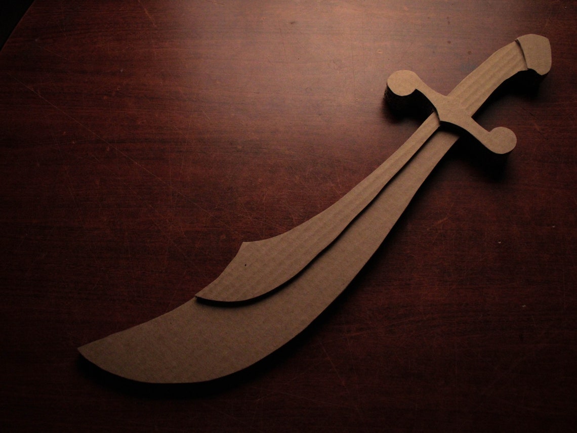 Arabian Knight's Scimitar || PDF Printable Pattern Cardboard Sword ...