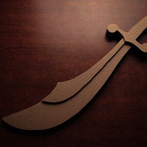 Arabian Knight's Scimitar || PDF Printable Pattern Cardboard Sword ...