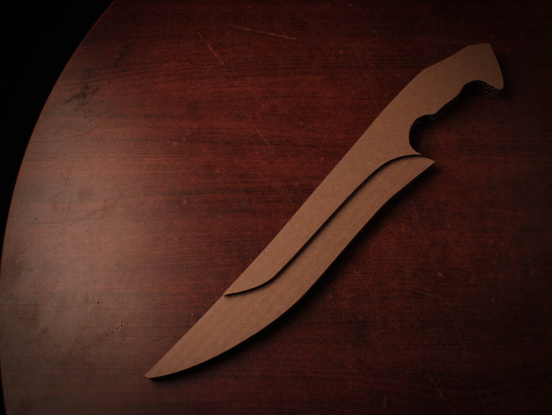 Elvish Shiv || PDF Printable Pattern Cardboard Dagger, Fantasy Elven ...