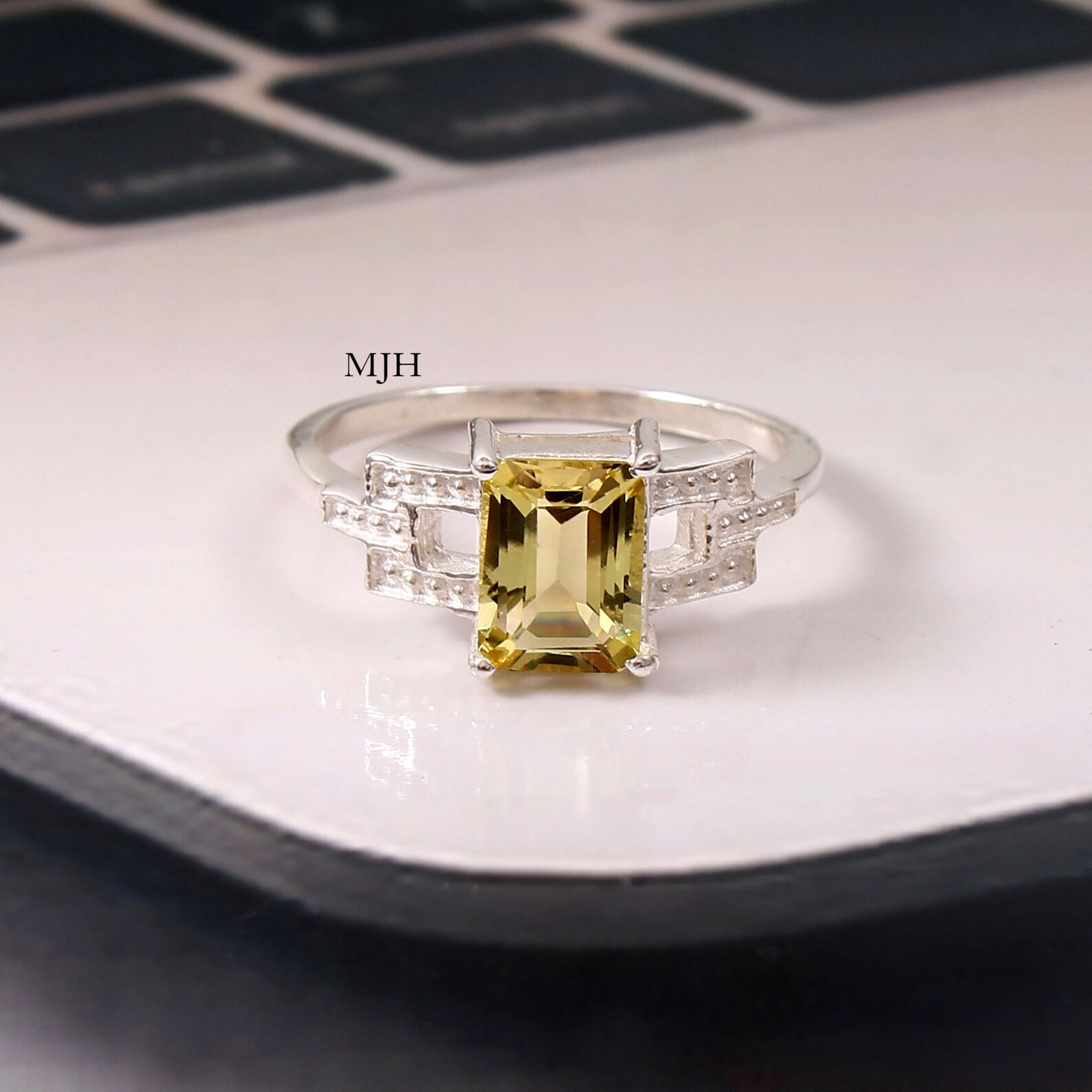 Natural Heliodor Ring , Golden Beryl Ring , Halo Ring, Heliodor ...
