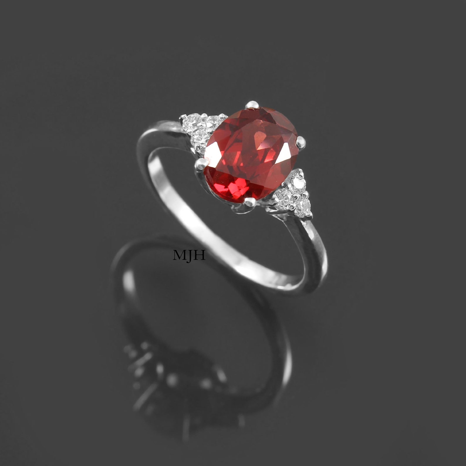Garnet Ring Engagement Garnet Ring Women's Garnet Ring - Etsy