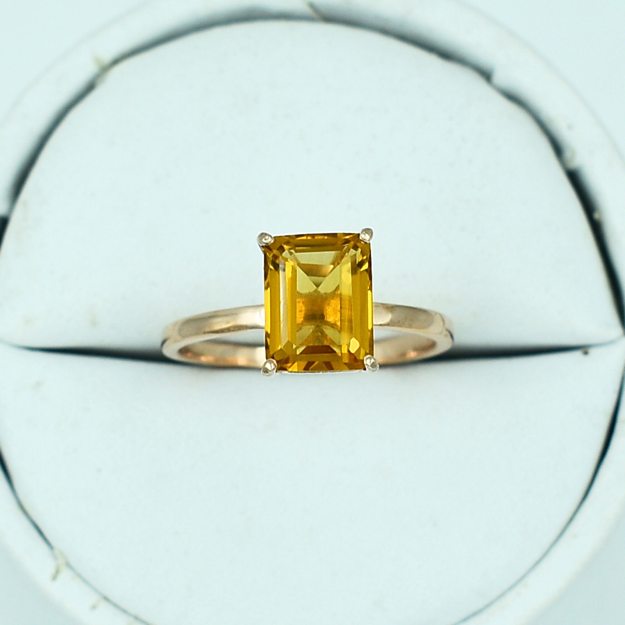 Citrine Ring, Natural Citrine Gemstone Ring, Citrine Jewelry, Yellow ...