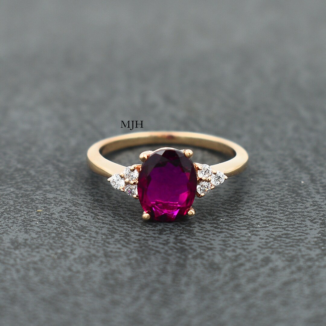 Ruby Tourmaline Ring Natural Tourmaline Ring Engagement - Etsy