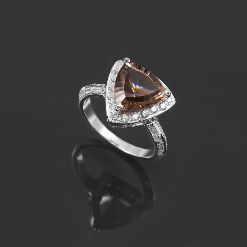 Smoky Ring Natural Smoky Diamond Cut Ring Promise Ring - Etsy