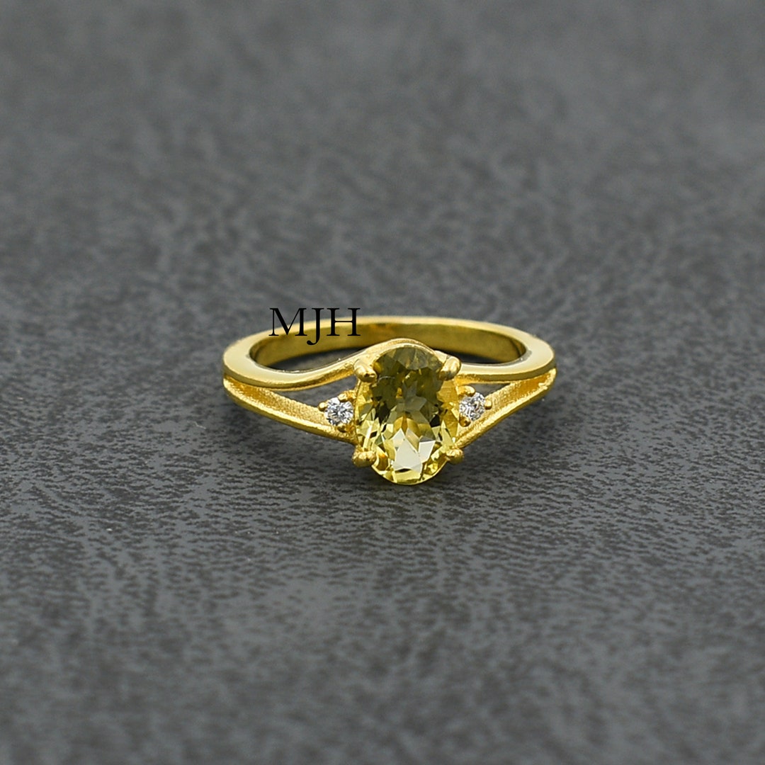 Helidor Ring, Womens Helidor Ring, Golden Beryl Ring , Halo Ring ...