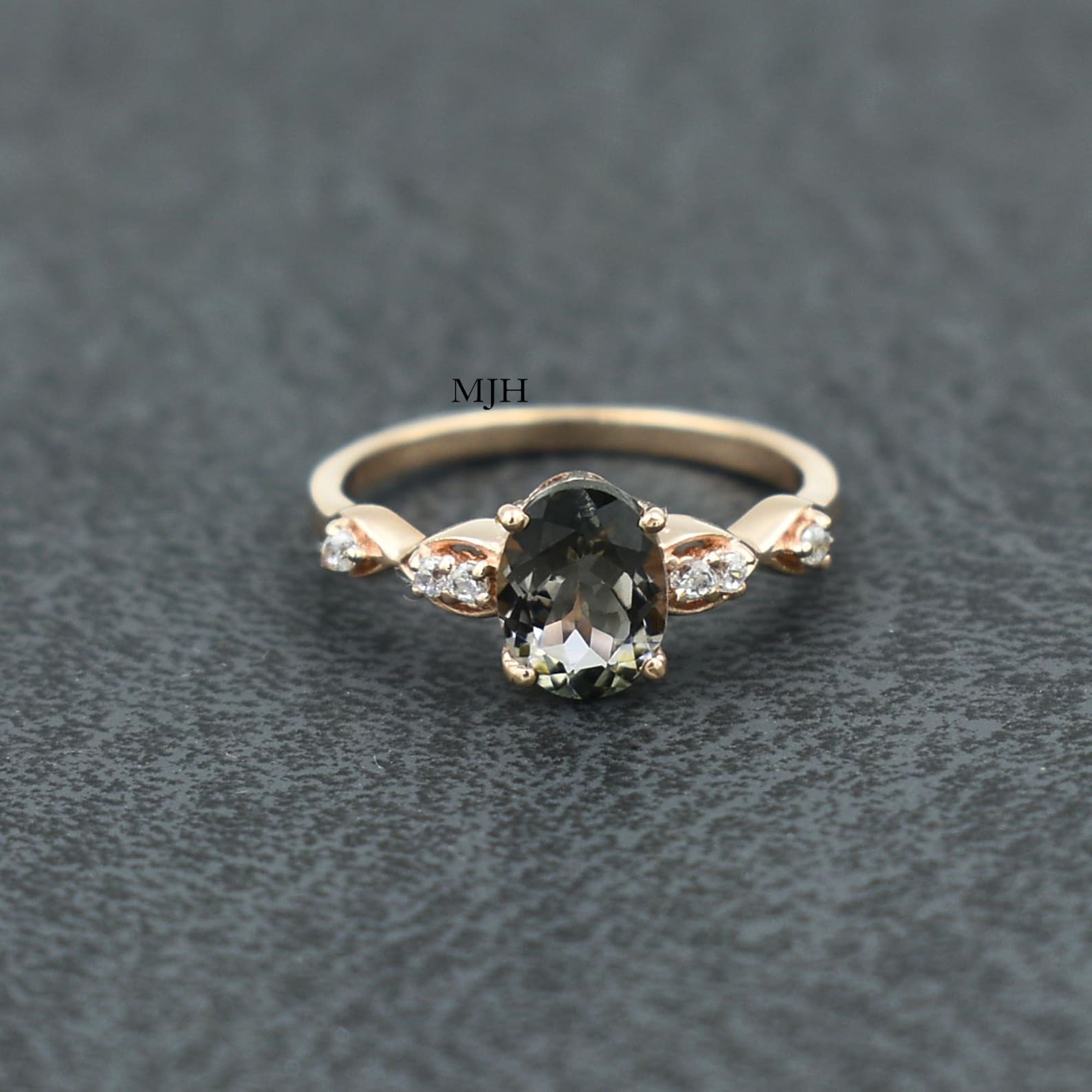 Tourmaline Ring Oval Shape Tourmaline Ring Engagement Ring - Etsy