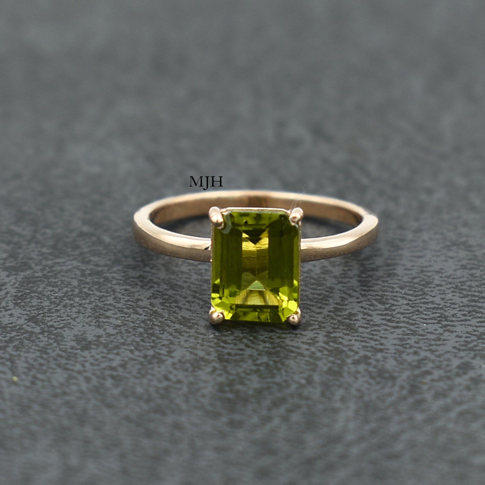 Peridot Ring Natural Peridot Ring Green Gemstone Ring | Etsy