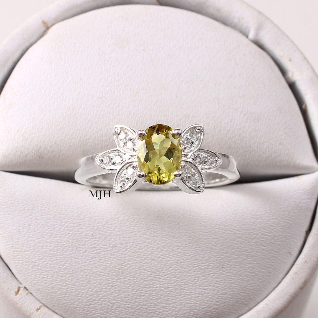 Helidor Ring, Helidor Ring, Golden Beryl Ring , Halo Ring, Heliodor ...