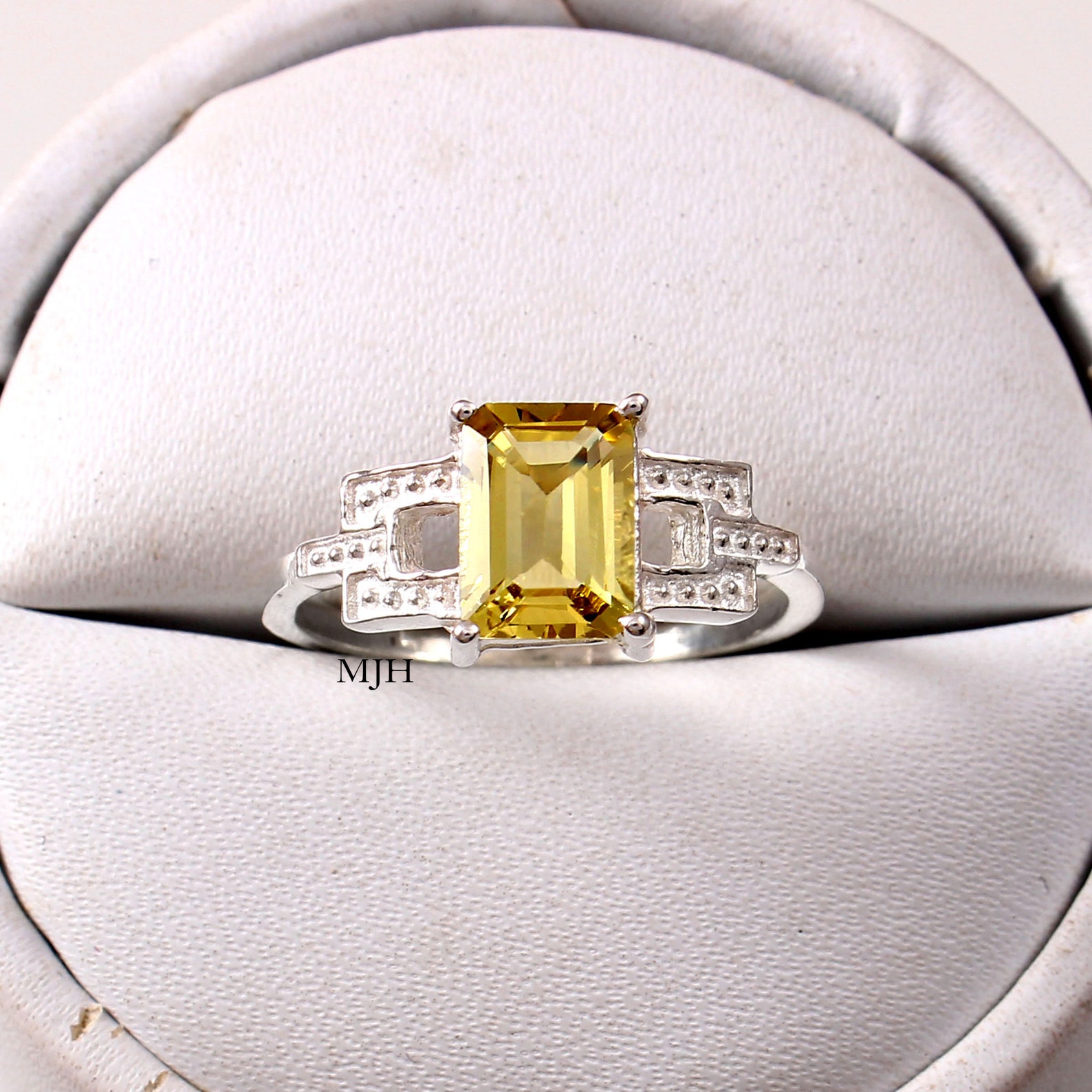 Natural Heliodor Ring , Golden Beryl Ring , Halo Ring, Heliodor ...