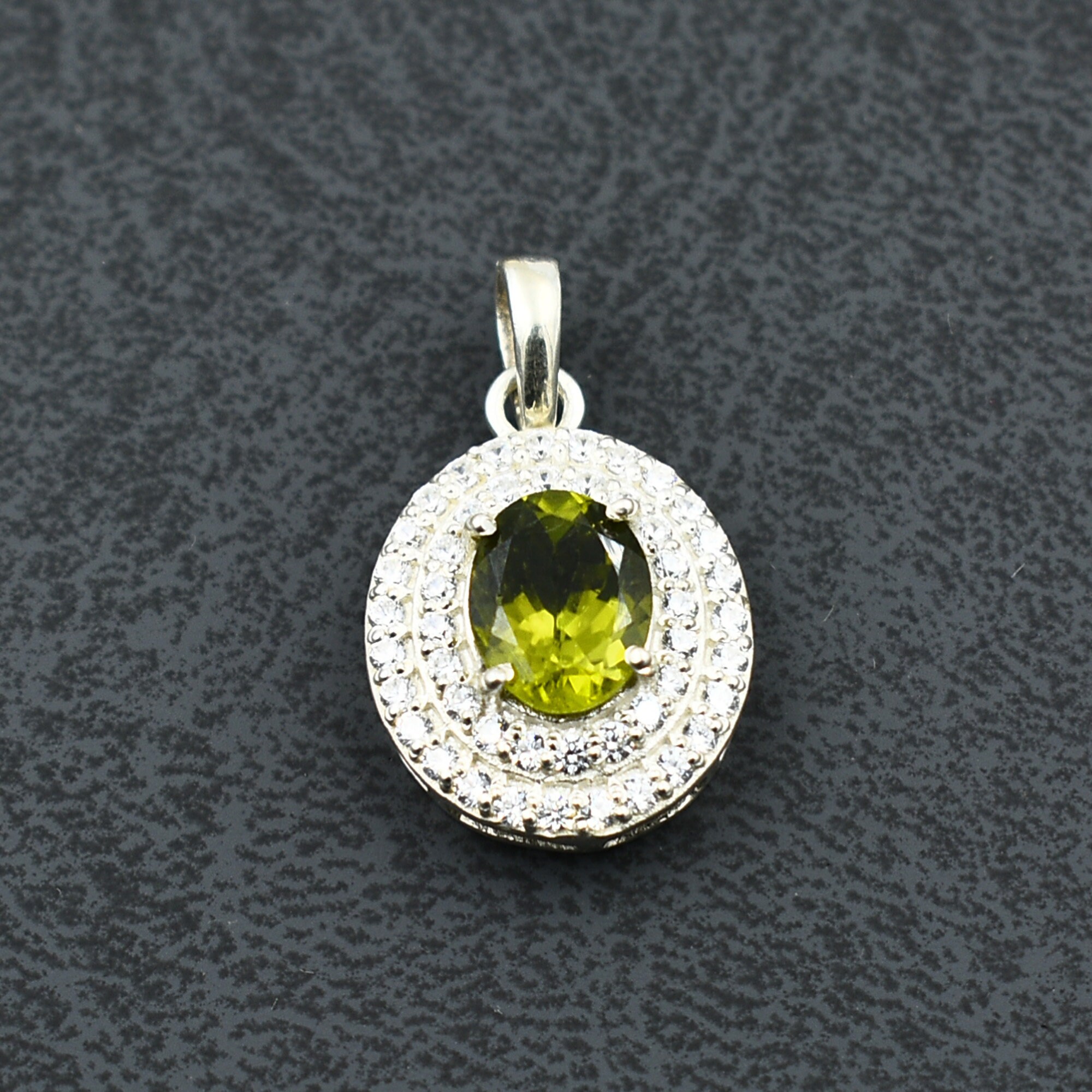 Peridot Pendant Natural Peridot Green Peridot Pendant Oval | Etsy