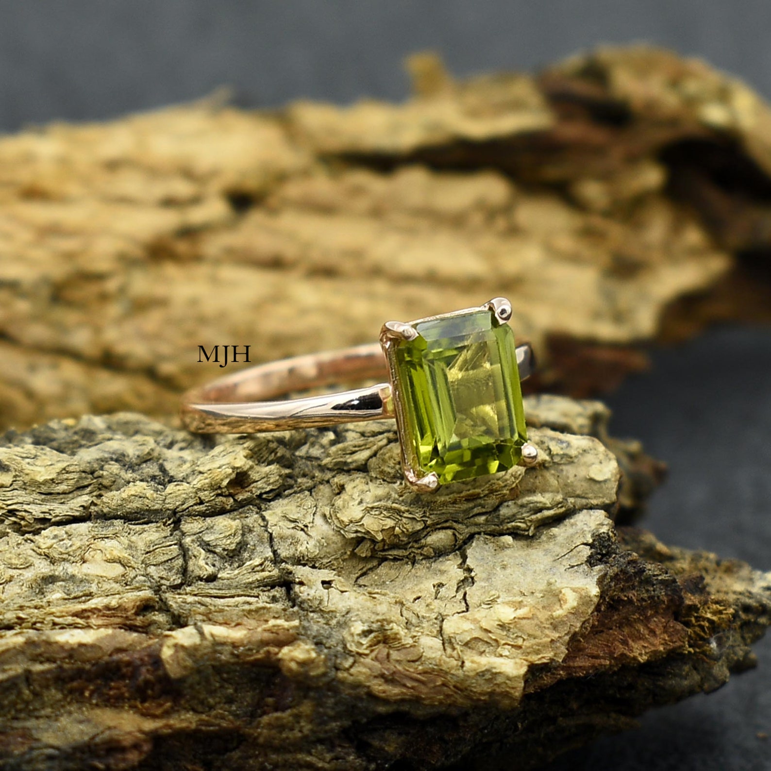 Peridot Ring Natural Peridot Ring Green Gemstone Ring | Etsy
