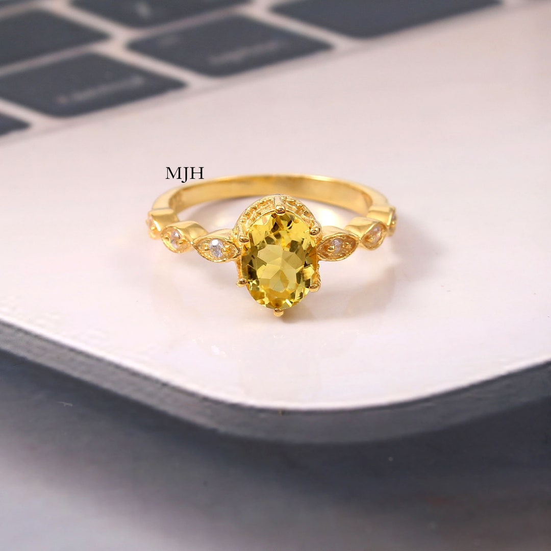 Natural Heliodor Ring , Golden Beryl Ring , Halo Ring, Heliodor ...