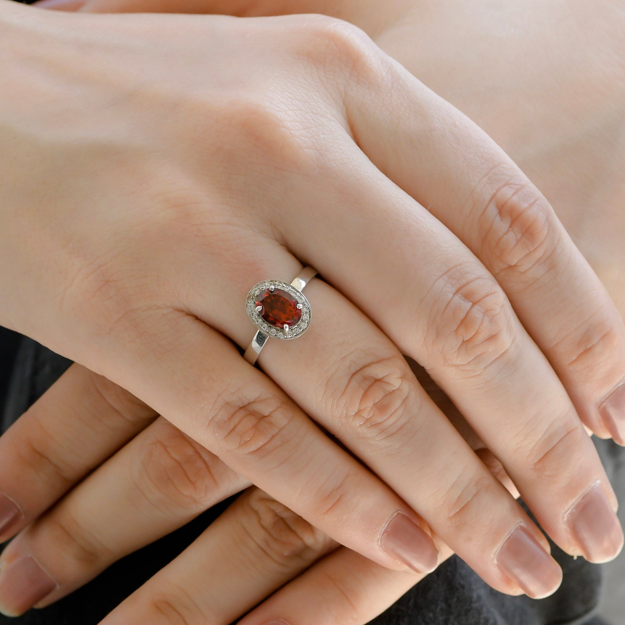 Garnet ring Engagement garnet ring women's garnet ring | Etsy