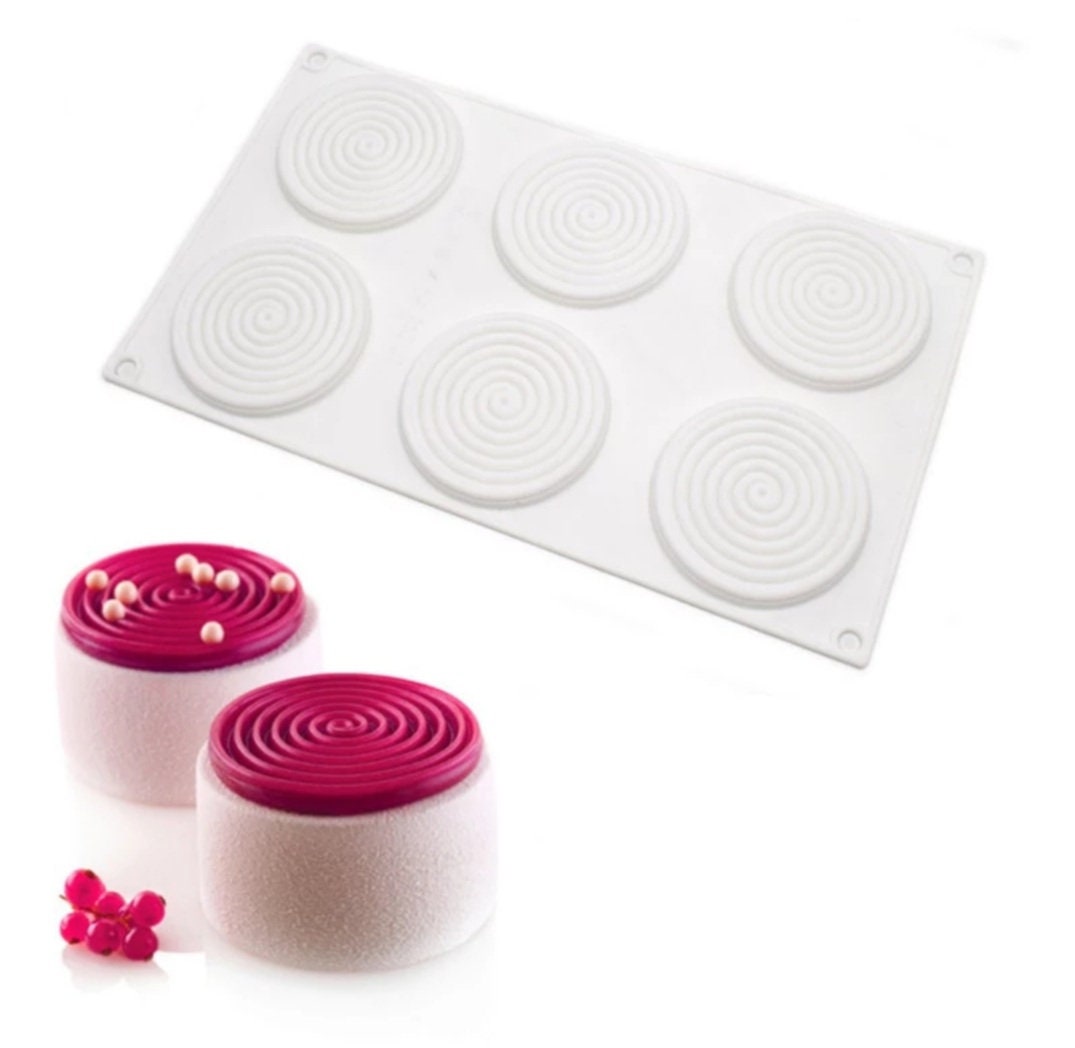 9 Cavity Round Spiral Textured Art Craft Resin Making Food Grade