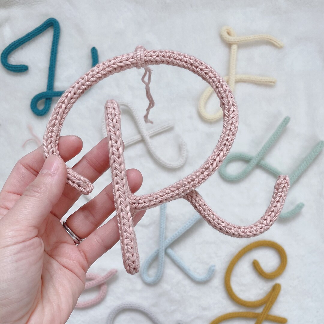 Initial Ornament - Knit Sign, Knitted Wire Word, Initials, Decorations ...