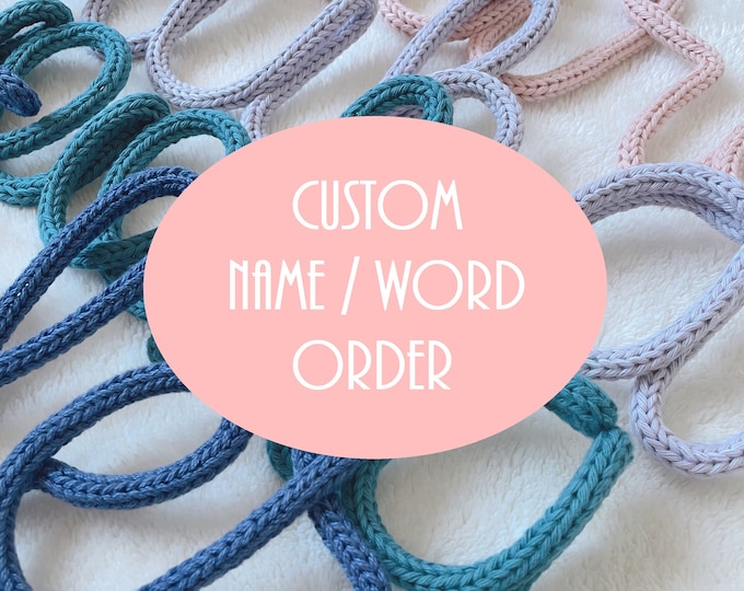 Custom Handmade Crocheted Name Doilies Gift Name Doily Personalized ...