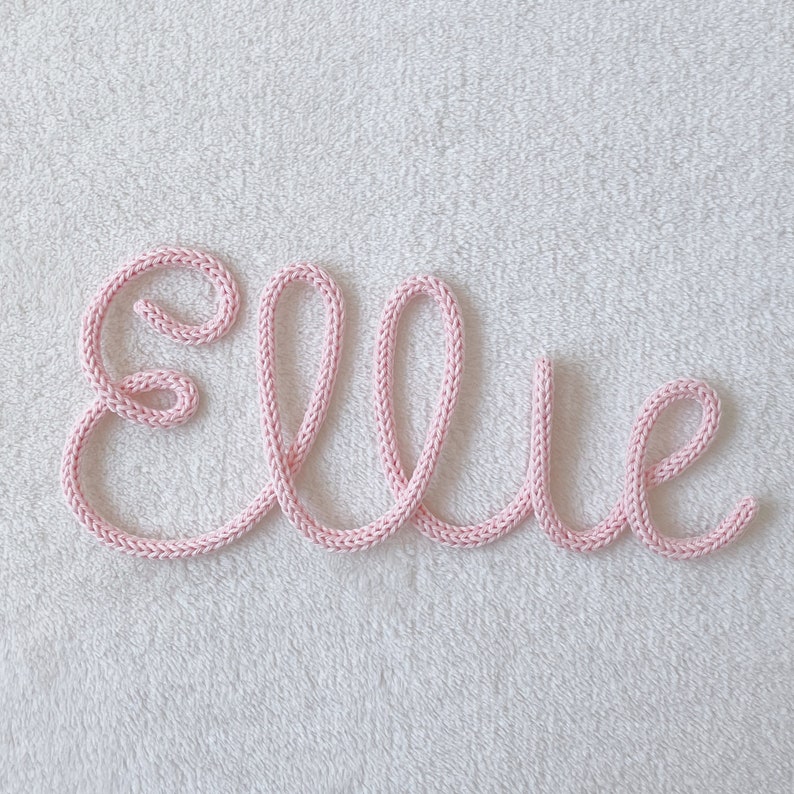 Custom Word Sign Knitted Wire Words Knit Signs Name Decor - Etsy