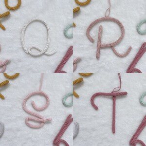 Initial Ornament - Knit Sign, Knitted Wire Word, Initials, Decorations ...