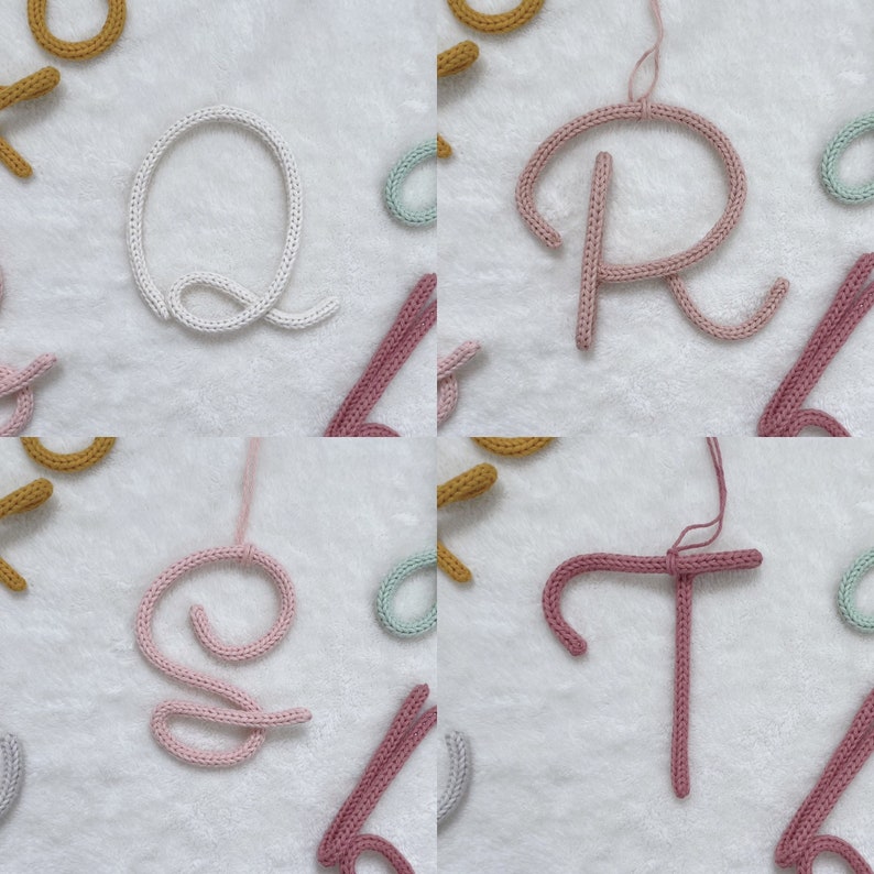 Initial Ornament Knit Sign Knitted Wire Word Initials - Etsy