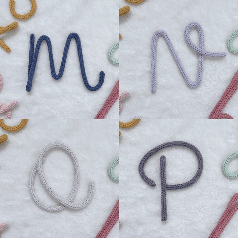 Initial Ornament Knit Sign Knitted Wire Word Initials - Etsy