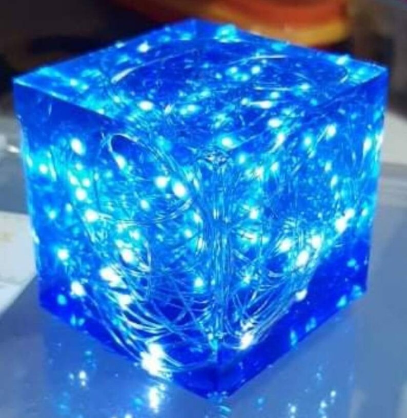 Resin Fairy Lights Cube - Etsy