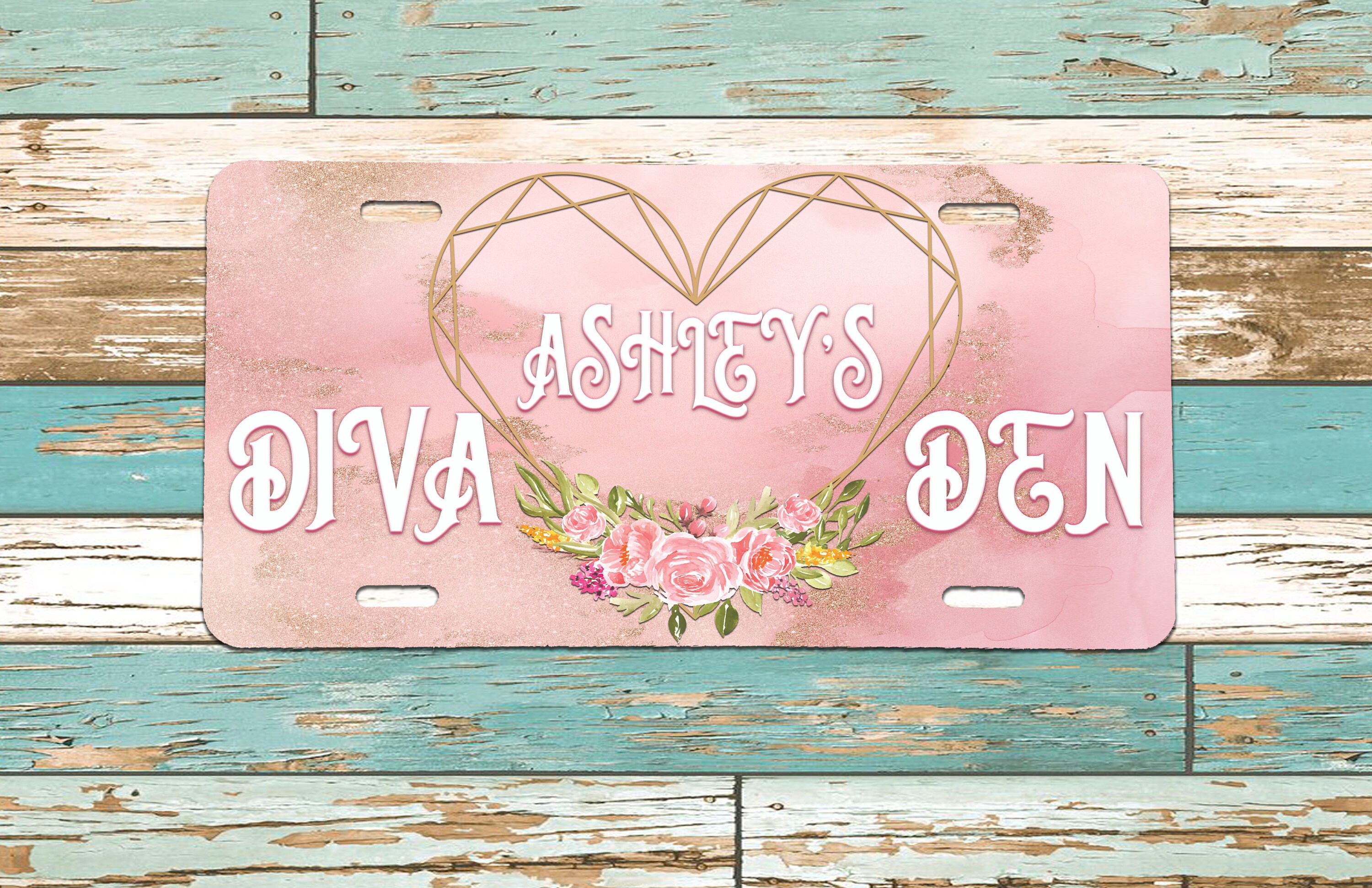 DIVA DEN - She Shed Aluminum License Plate | Customize Your Own!! 6" X ...