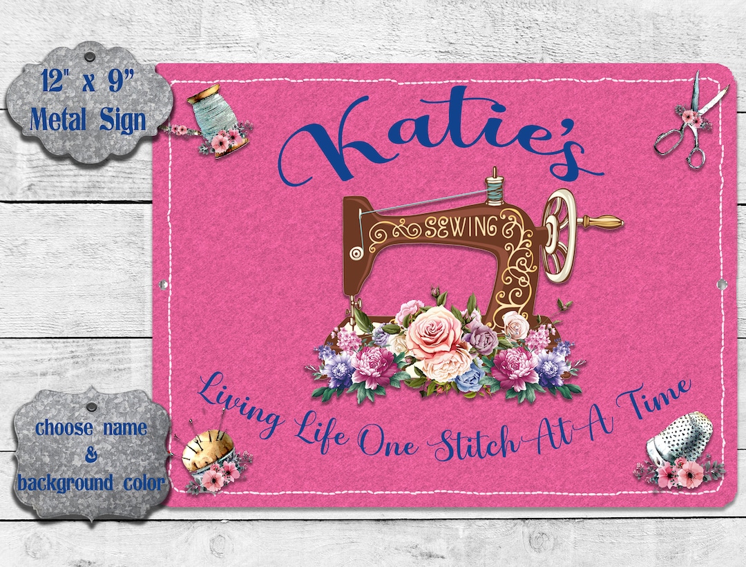 Seamstress, Sewing, Quilter Personalized 12" X 8" Sign. Choose Your ...