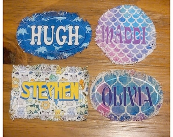 Frayed Edge Oval Patch - Etsy