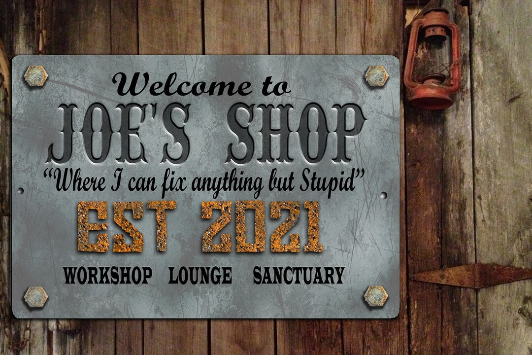 GARAGE Man Cave Shed Shop Personalized Sign With a Rustic Feel ...