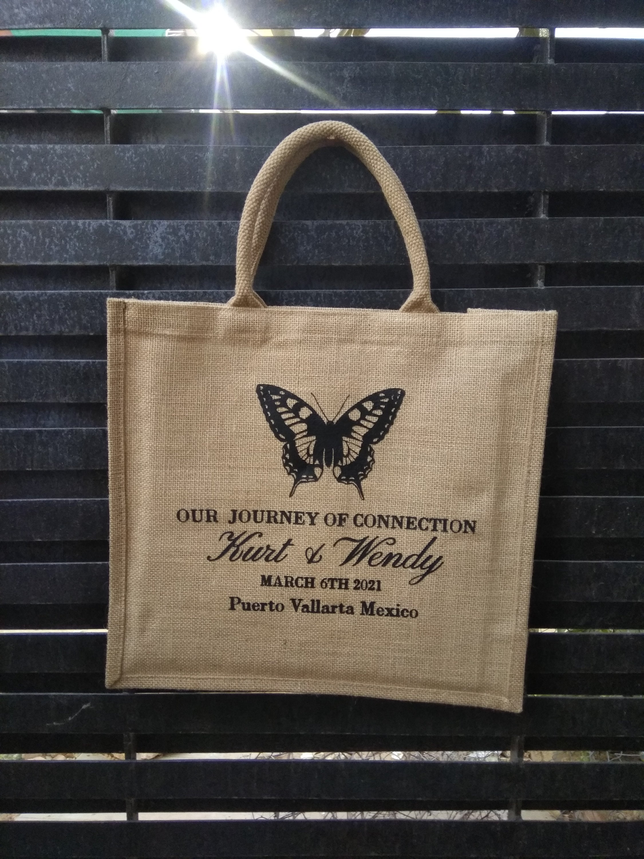 Jute Bag Personalized Tote Bag Jute T Bag Natural Jute Etsy