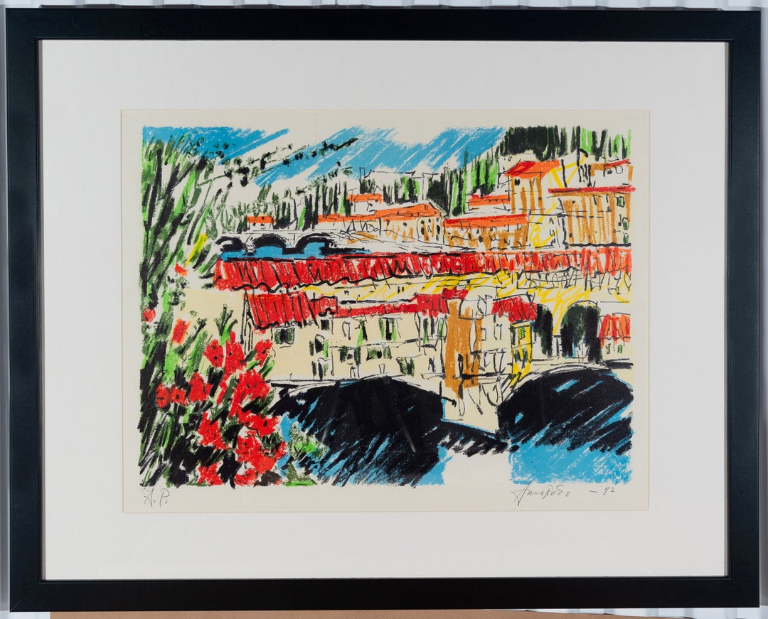 Ponte Vecchio, by Jack Amoroso - 17 X 22” Lithograph - Etsy