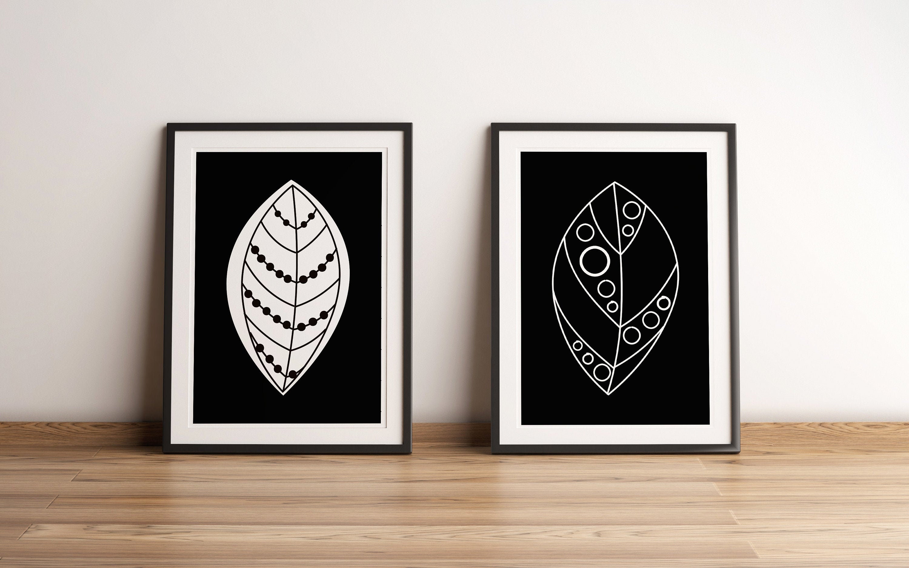 Ensemble de 2 estampes de feuilles estampes de feuilles - Etsy France