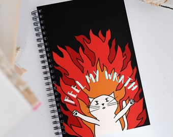 Funny Cool Cat Spiral Notebook Ruled Line - Etsy
