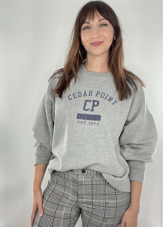 Vintage Cedar Point CP Amusement Park Oversized Crew Neck - Etsy