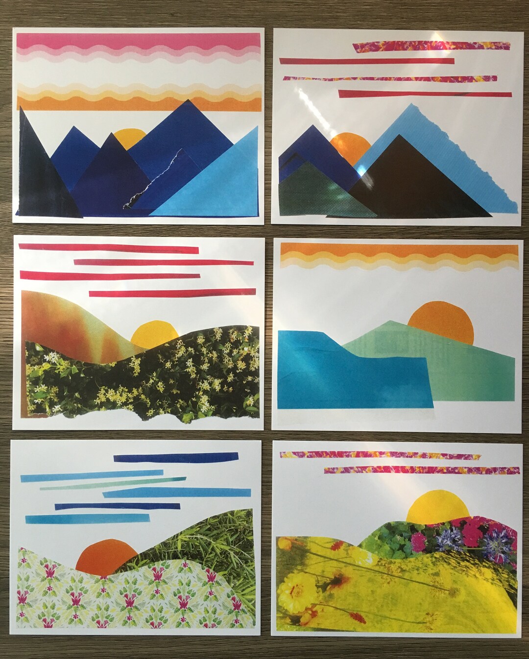 Mountain Sunrise/sunset Collage Postcards (pack of 6) - Etsy