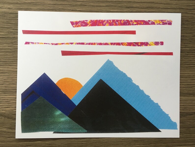 Mountain Sunrise/sunset Collage Postcards (pack of 6) - Etsy