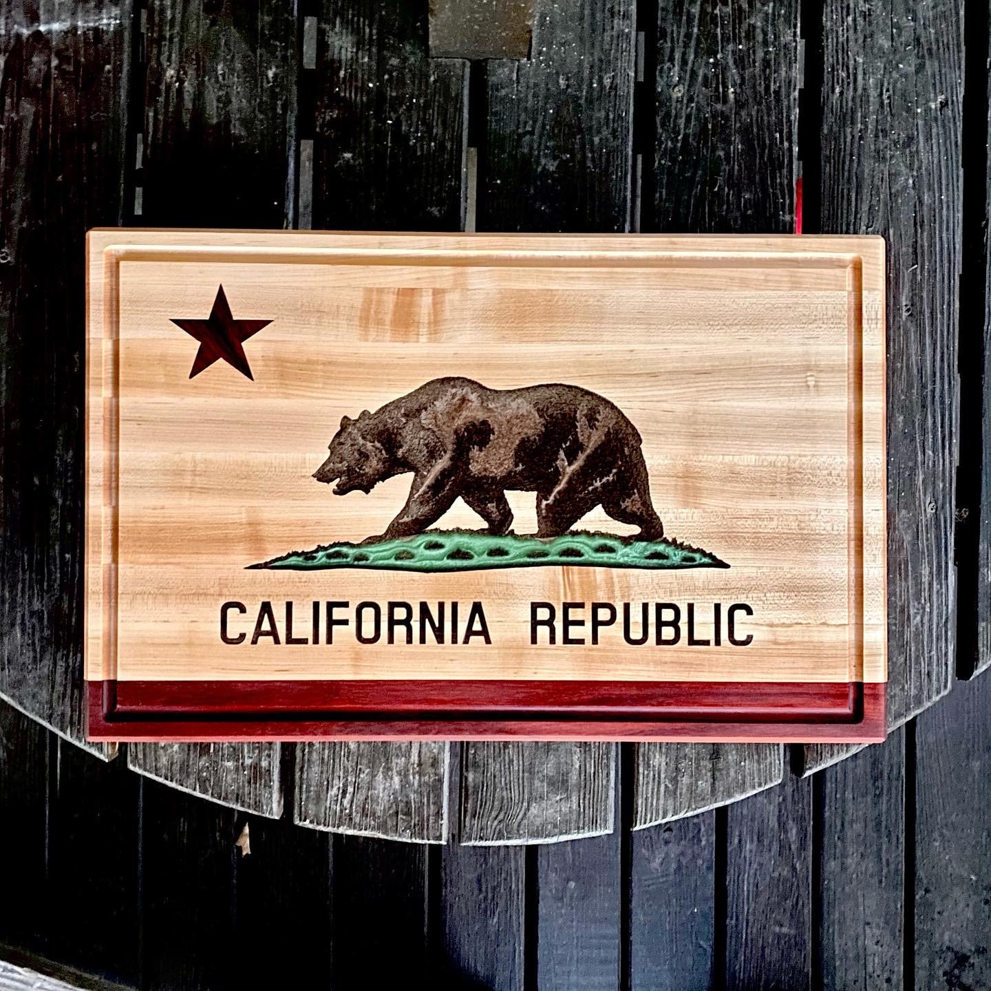 California Cutting Board State Flag Cutting Board Birthday - Etsy