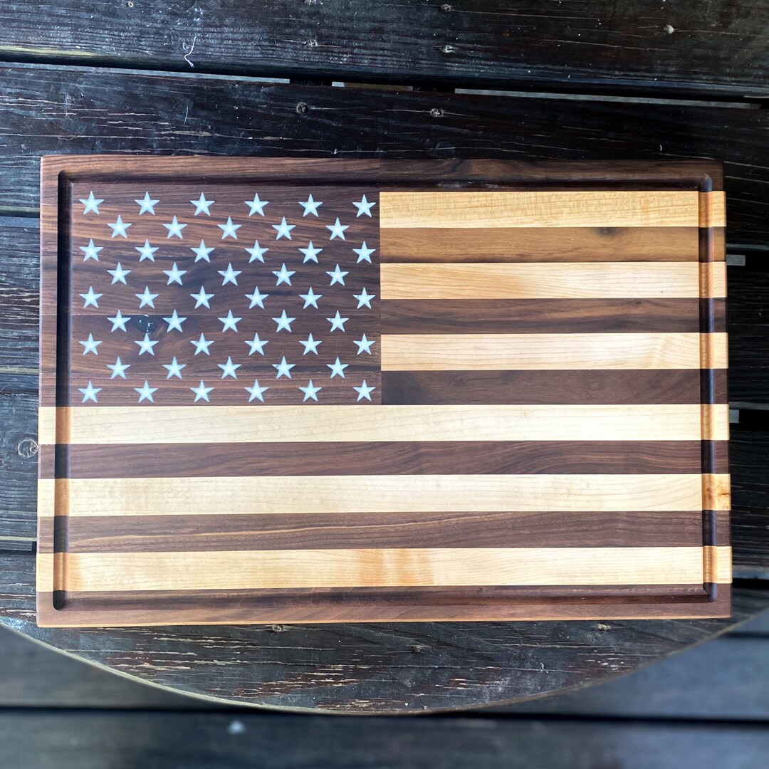 American Flag Cutting Board, Custom Chopping Block, Personalized ...